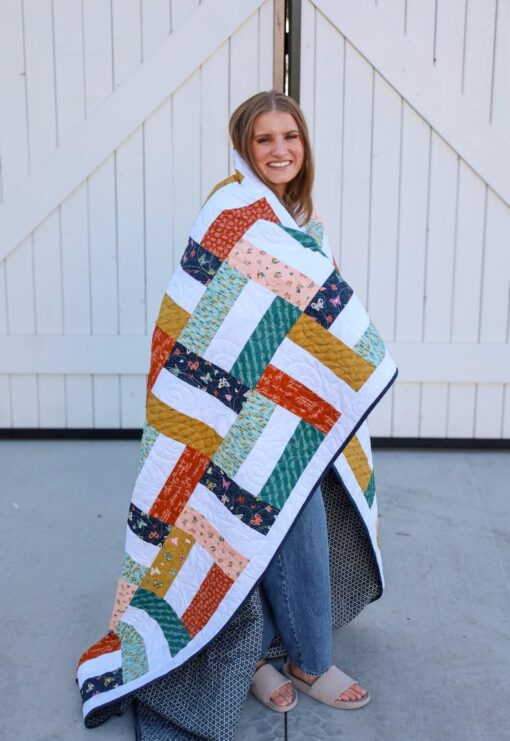 Picket Fences in Jewel Tone Pre-Cut Quilt Kit » QuiltComfort.com